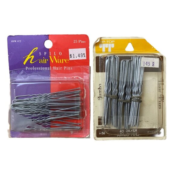 Tip Top | Hair | 67 Hair Pins Two Sizes Original Open Pkg Metal Vtg ...